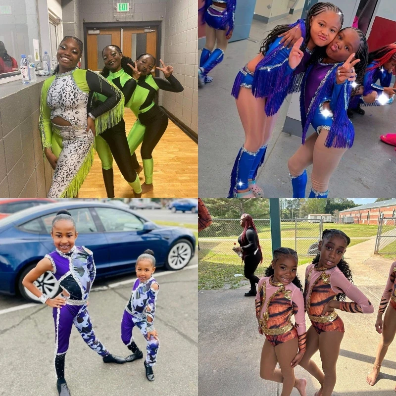 Custom High Quality Sequin Fringe Majorette Dance Costumes
