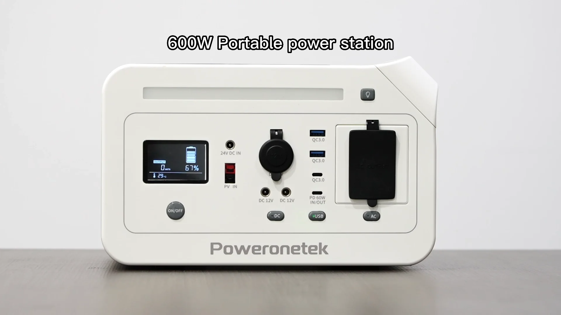 Poweronetek Psk600 Portable Solar Generator 600w Power Station Pure ...