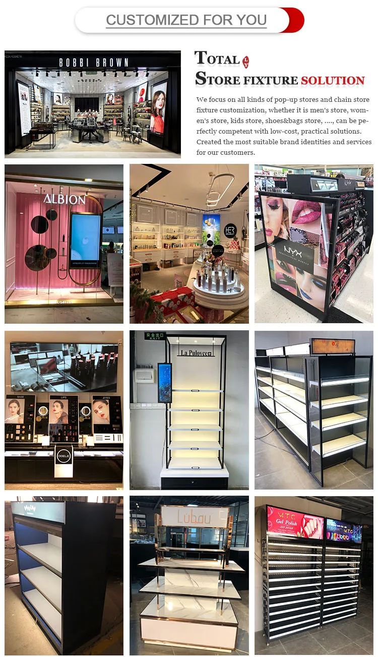 Modern Cosmetic Makeup Shop Interior Design Decoration Ideas Custom ...