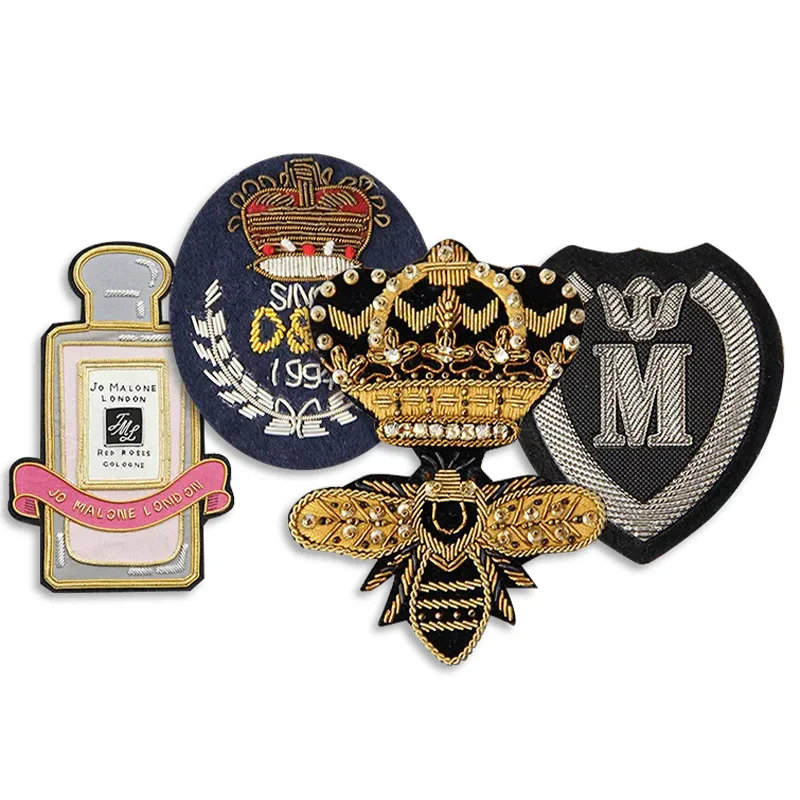 Custom Embroidered Logo Brand Sticker - Gold Anime Patches