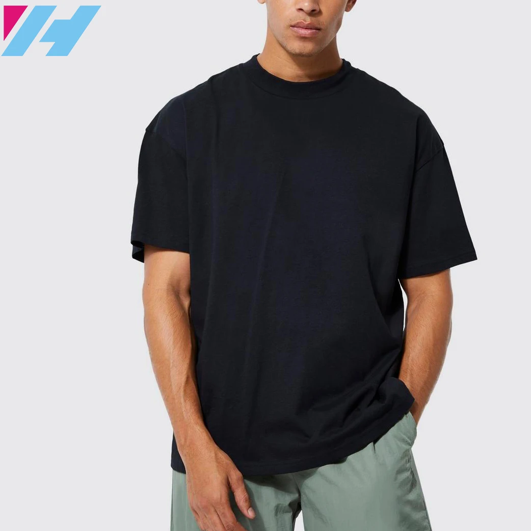 Custom Heavyweight T-shirt Black Overs Man Gym Polyester Essentials ...