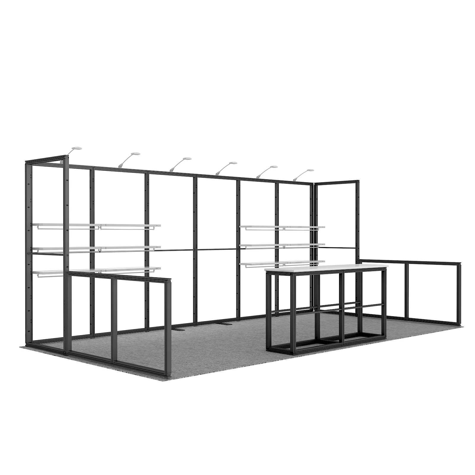 3x6 Trade Show Booth Display Stand - Modular & Customizable