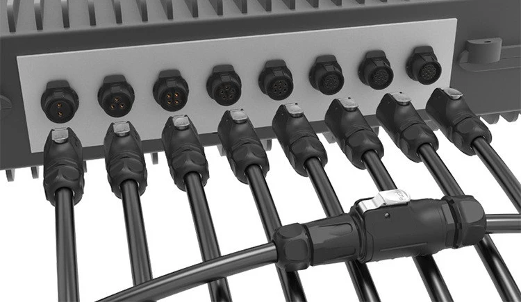 Multipin Panel Mount Industrial Connector Multi-cable Pins For Power Rd ...