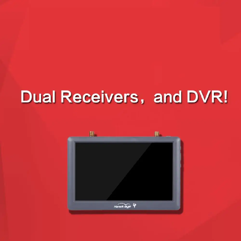 Hawkeye Iii 3 Dual Receiver 5 Inch 5.8g 48ch Fpv Hd Monitor Aerial Fpv ...