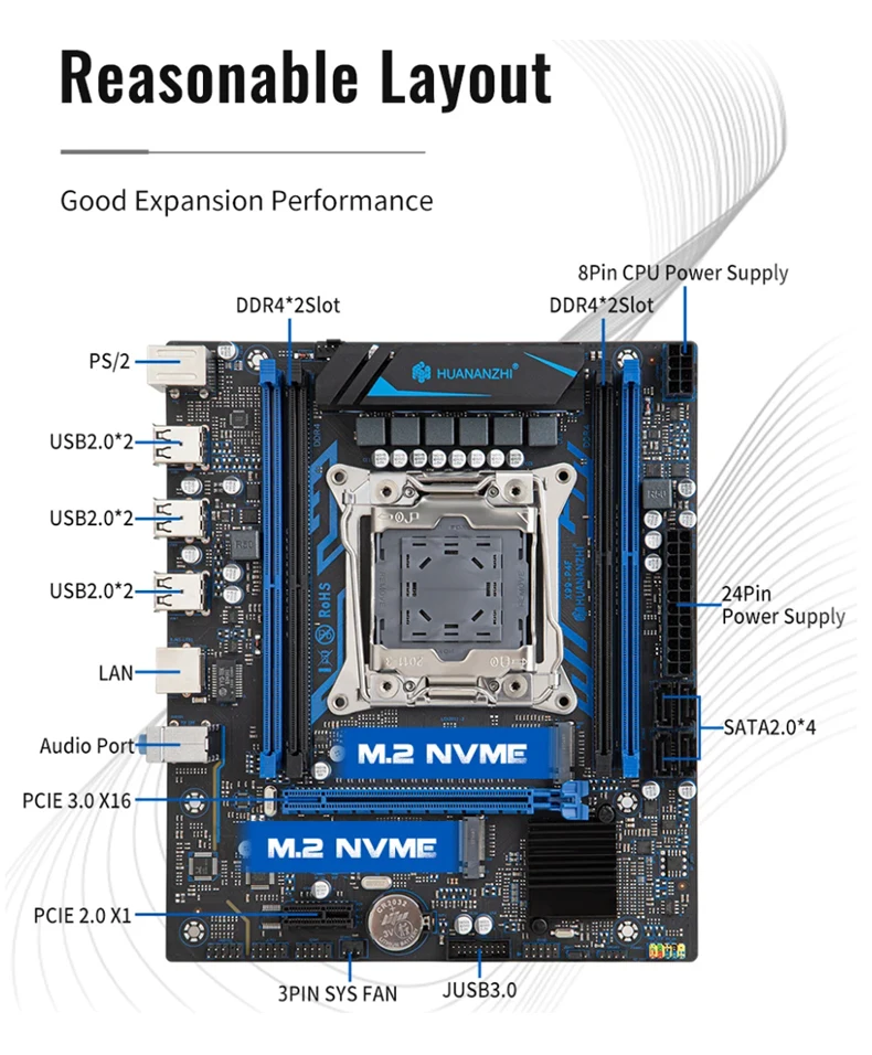 HUANANZHI X99 P4F Motherboard - DDR4 X99 Mainboard for Desktop
