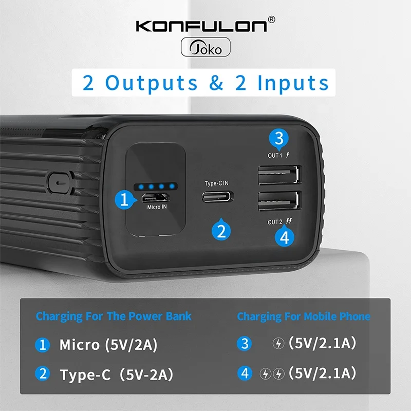 Konfulon 2024 New Product 50000mah Powerbank Outdoor Mobile Portable ...