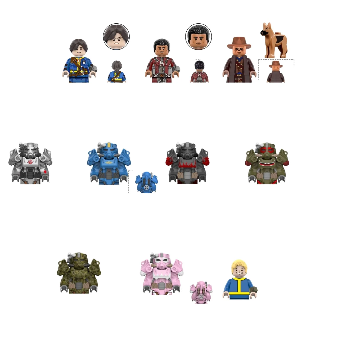 MY701-710 Lucy Maximus Power Armor DIY Toy Movie Character Plastic Mini ...