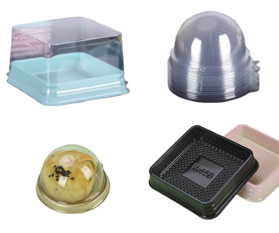 Clear Plastic Mini Cupcake Container Dome Muffin Holders Moon Cake ...