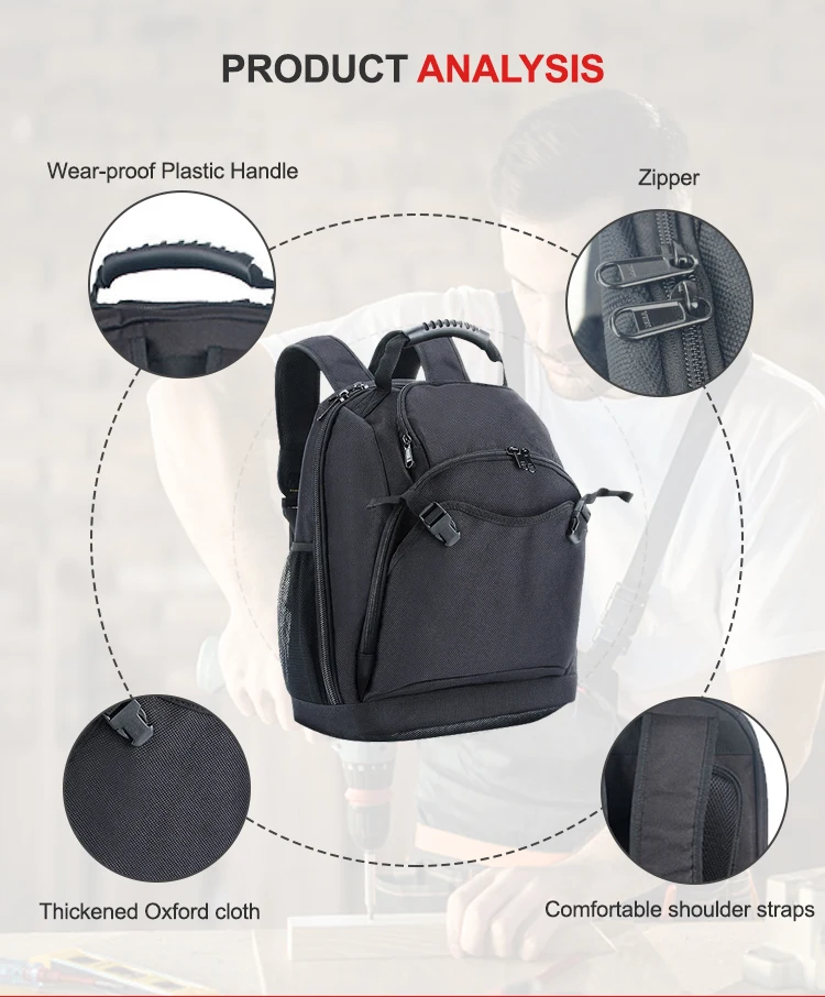 Heavy-duty Jobsite Back Pack For Electricians,Construction,Backpack ...