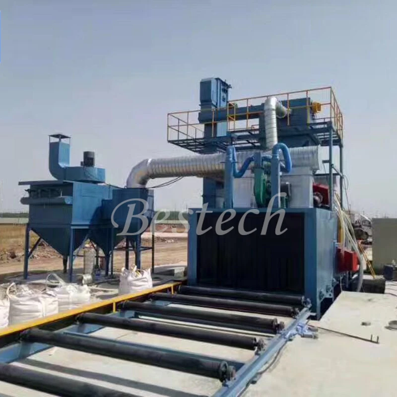 Shot Blasting Machine H Beam Shot Blasting And Painting Line Steel ...