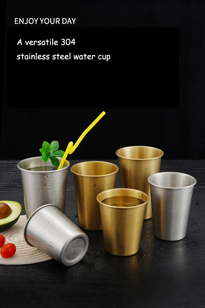 304 Stainless Steel Mug Custom Coffee Mug Commercial Single-layer Water ...