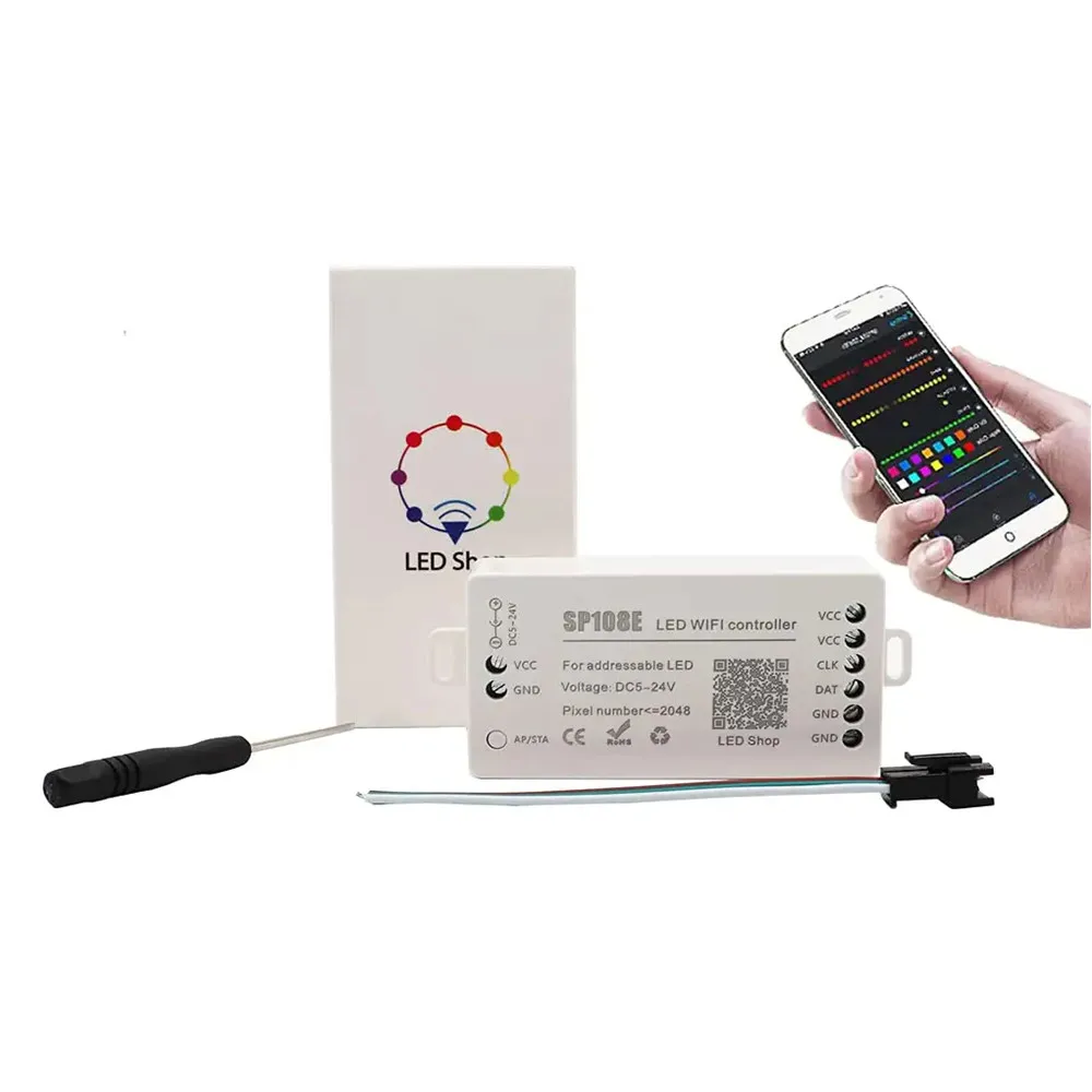 Wifi Controller Ws2811 Ws2812b Sp108e Led Strip Ucs2904tm1814 Ws2811 ...