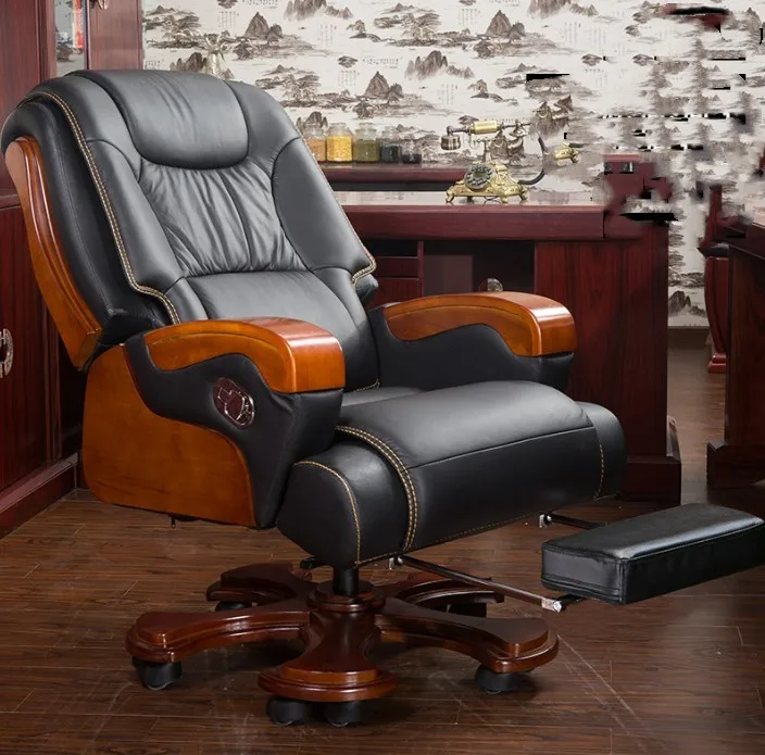 Luxury Leather Executive Office Chair - Durable & Comfortable