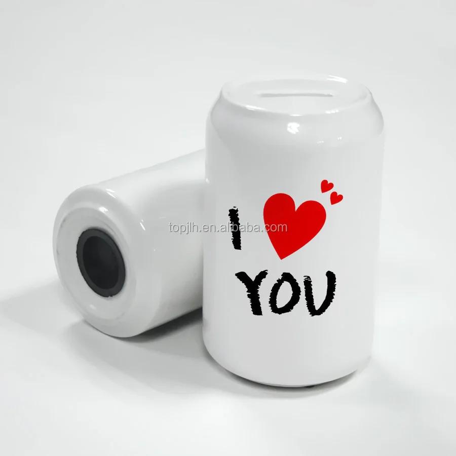 Ceramic Toy Blank Sublimation Plain White Money Coin Box Piggy Bank ...