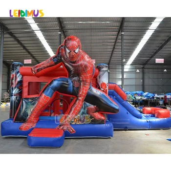 Commercial Spiderman Bounce House With Slide Bouncy Jumping Gaming ...
