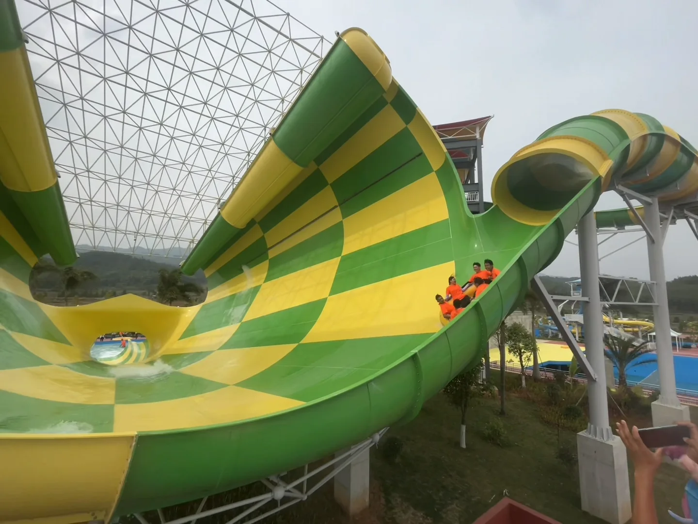 Super Trumpet Water Slide Fiberglass Indoor Outdoor Playground Slide ...