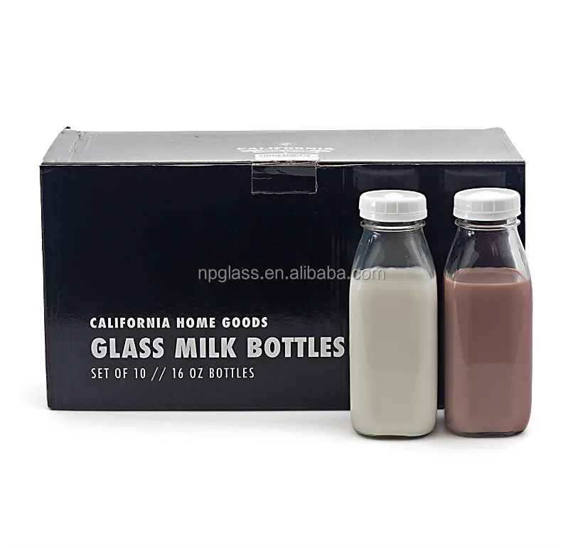 1000ml Sterilized Glass Milk Bottle With Plastic Cap Logo Print Available Buy Screen Print