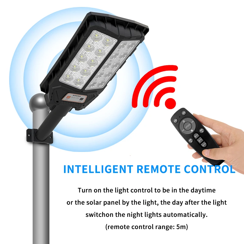 Remote Control Solar Street Light High Lumens 200W Outdoor Solar Light ...