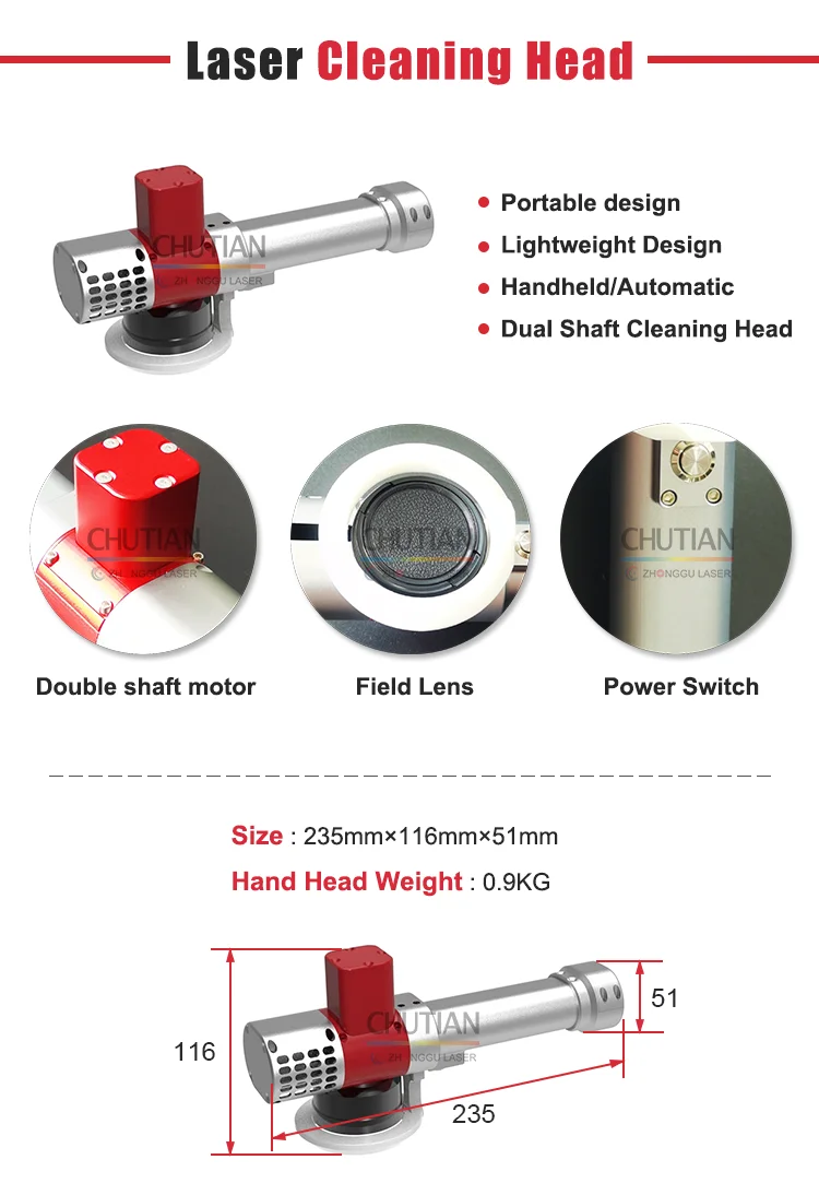 100w 200w 300w 500w Pulse Laser Cleaning Machine For Paint Oxide Oil ...