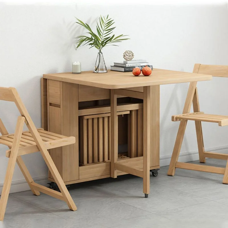 Folding Dining Table, Space Saving Furniture with Drawer and Cabinet ...