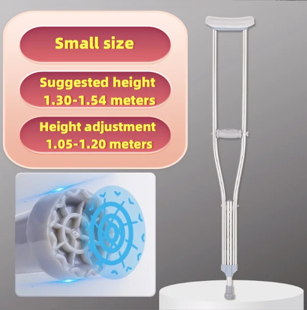 Height Adjustable Medical Rehabilitation Folding Walking Armpit ...