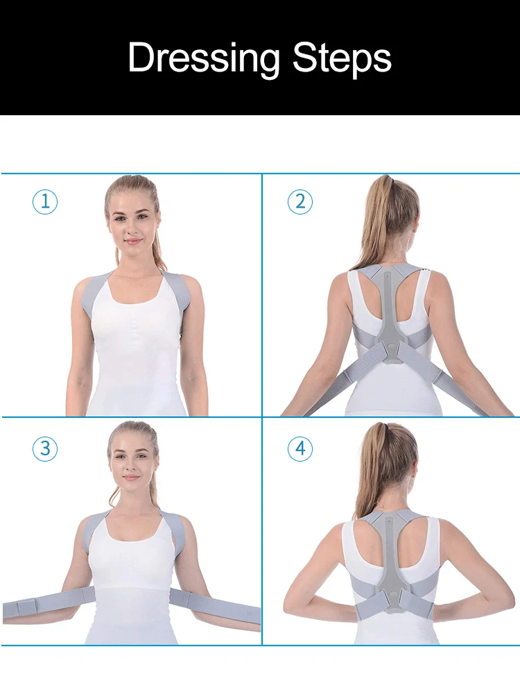 Hot Sale Unisex Universal Size Adjustable Posture Corrector Brace Back ...
