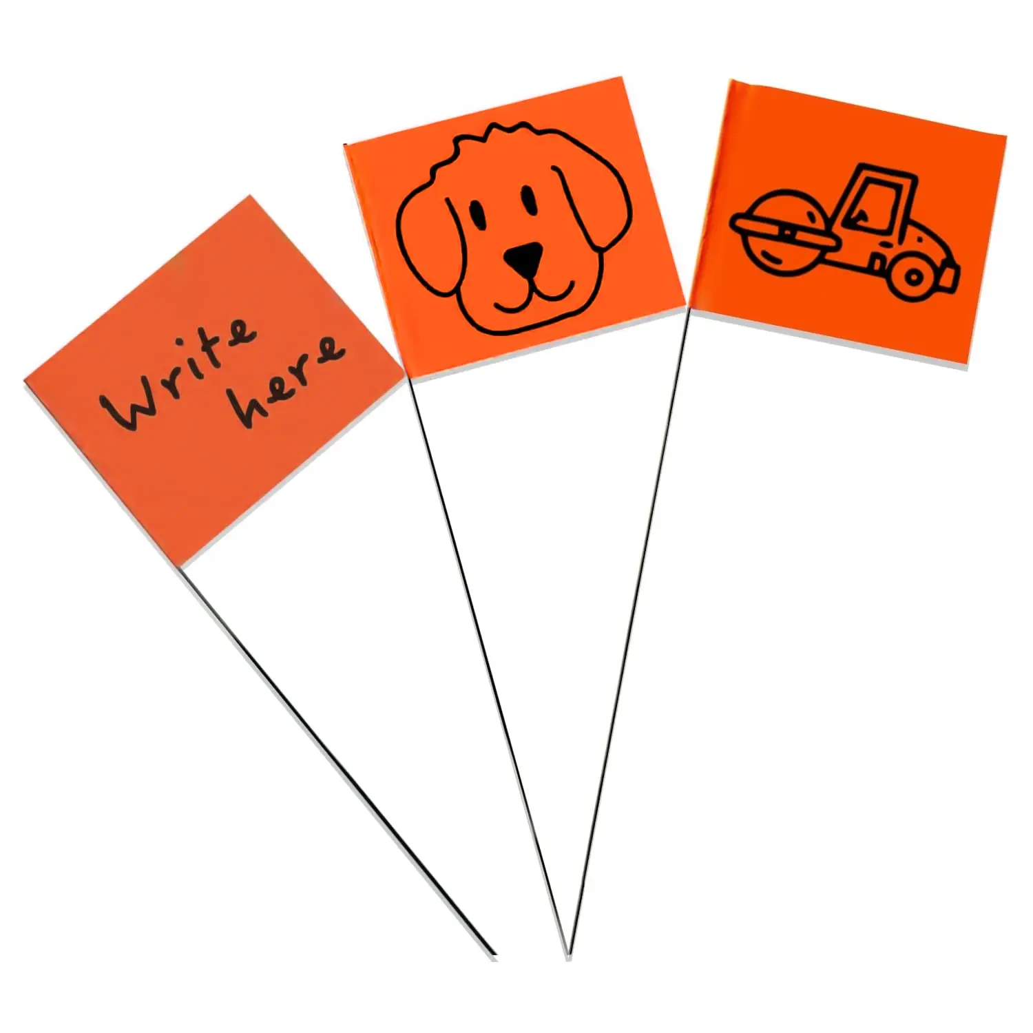 Custom Pvc Marking Safety Flag , Landscape Marker Flags, Survey ...