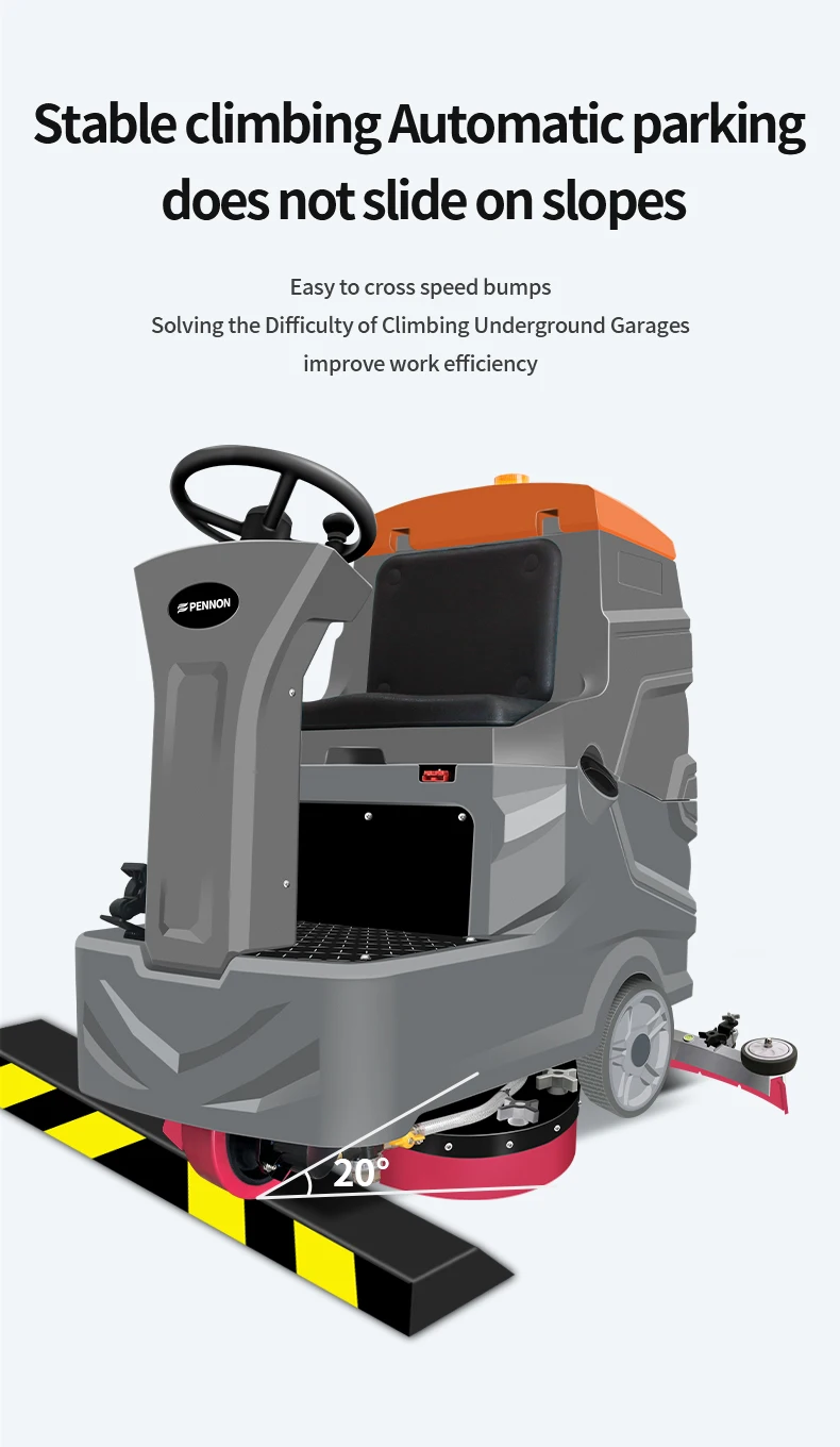 2024 New Professional Floor Scrubber Machine Ride On Commercial Floor ...