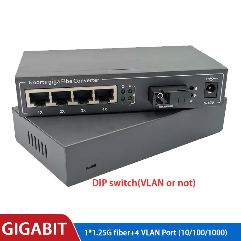 5 Port Gigabit Switch Board VLAN Ethernet Fiber Optic Switch Gigabit ...