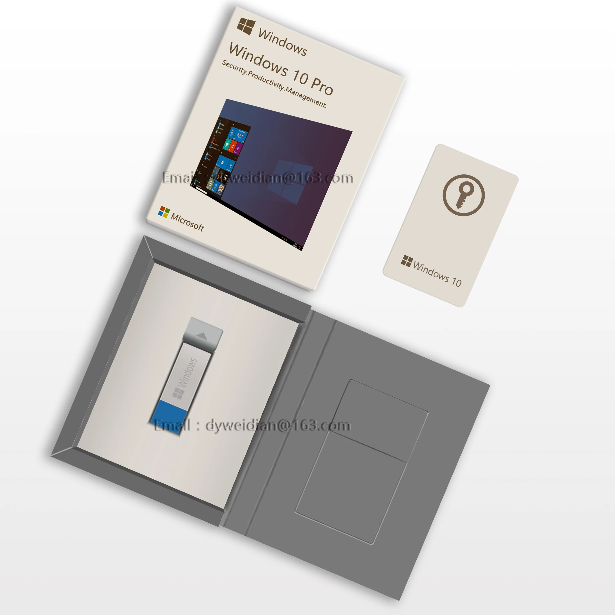 Windows 10 Pro Usb 3.0 Key Bootable Fpp Multilingual Retail Box 64-bit ...