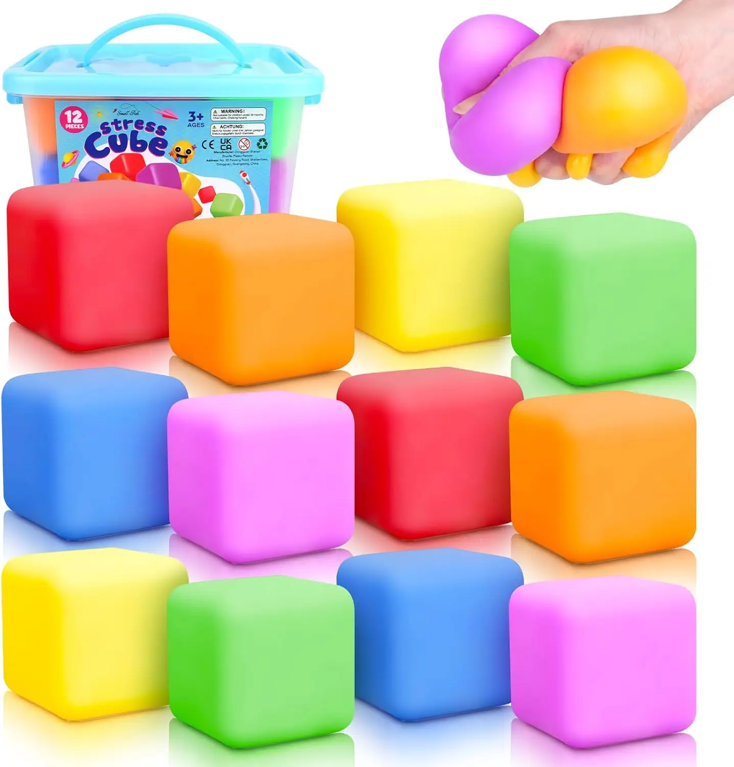 Funny Fidget Squishy Ice Cube - Stress Relief Toy