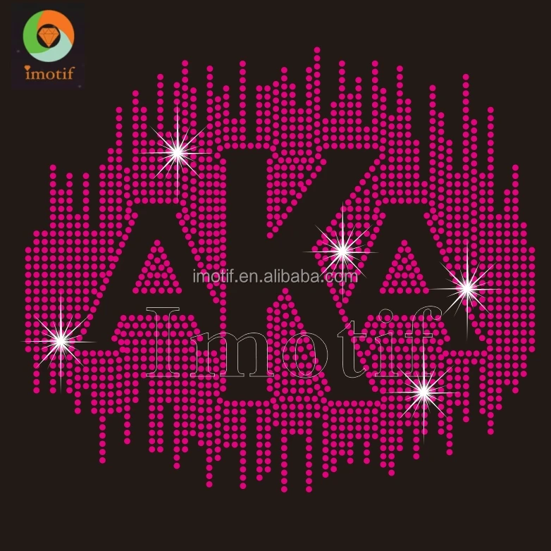 Custom Alpha Aka Sorority Custom Bling Rhinestone Transfer - Buy Aka ...