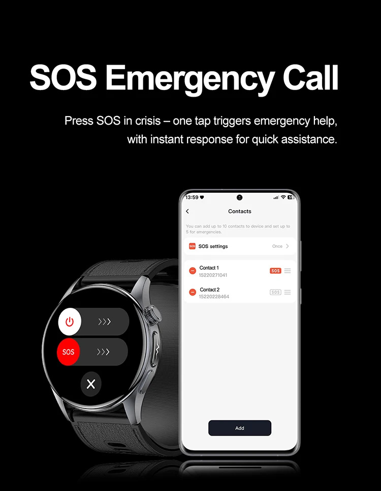 S200 Smart Watch - Health Monitoring with Amoled Display