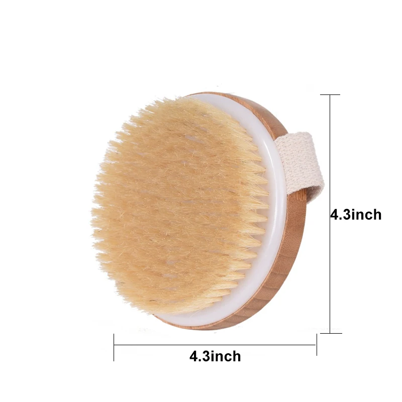 Wholesale Exfoliating Round Wood Bath Massage Bath Brush Dry Brushes ...