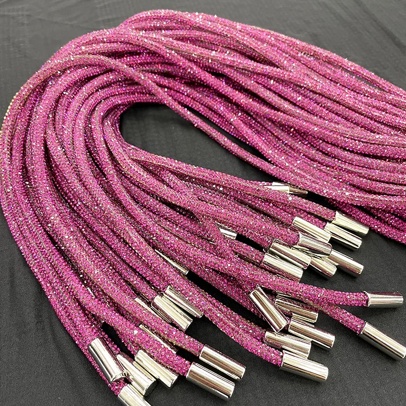 Rhinestone Hoodie Strings - Customizable Crystal Accents