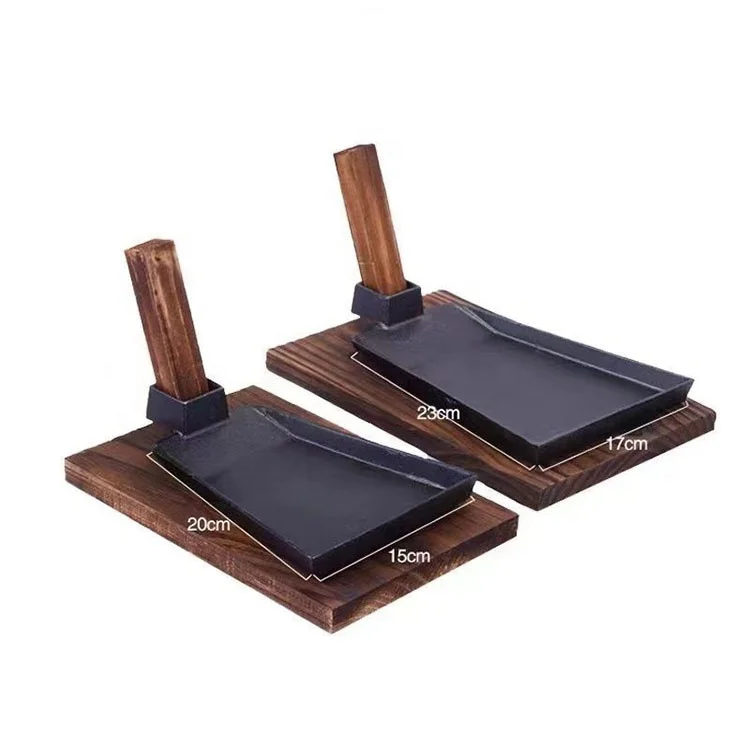 Wholesale Cast Iron Frying Pan Hoe Shape Hot Plate Steak Sizzler Plate ...