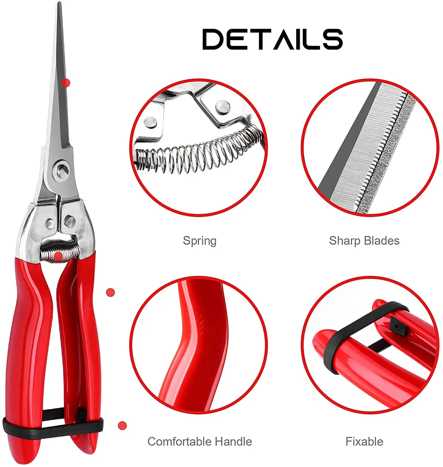 Stainless Steel Garden Pruning Scissors - Durable & Precise