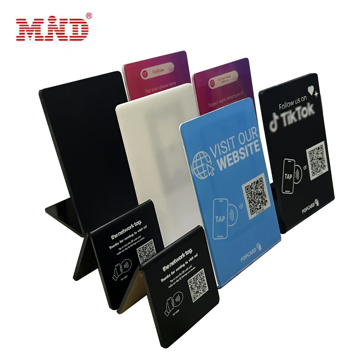 Customized Personalized Acrylic Table Print Qr Code Nfc Pvc Display ...