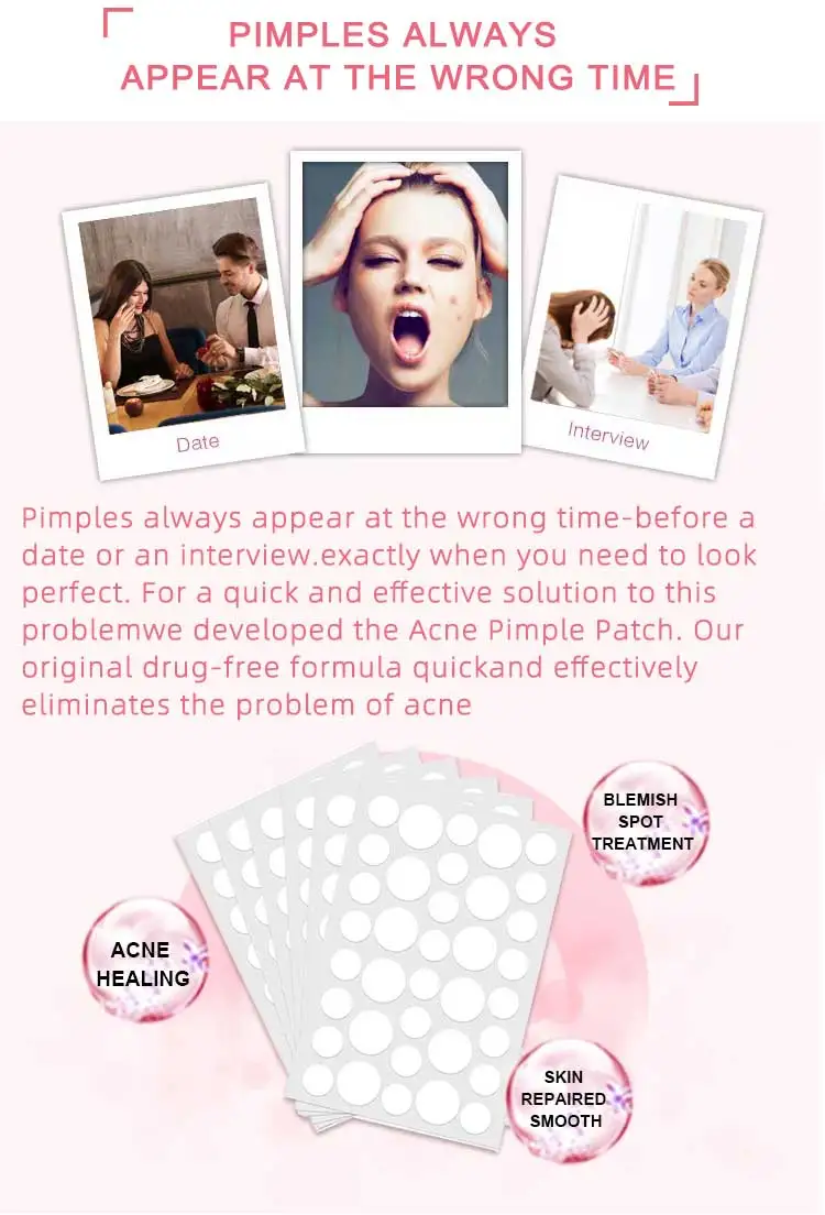 Hot Selling Custom Acne Pimple Transdermal Patch For Skin Care Acne Whitening - Buy Hydrocolloid ...