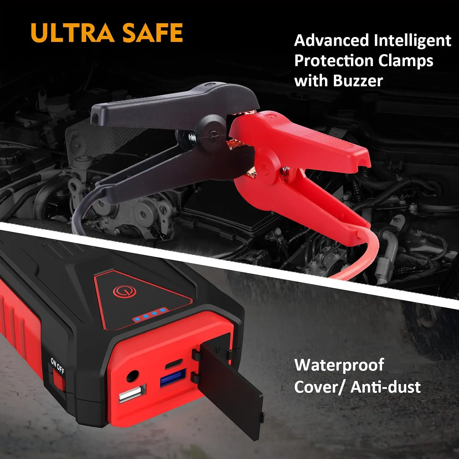 Portable Mini Jump Starter - Emergency Car Power Bank