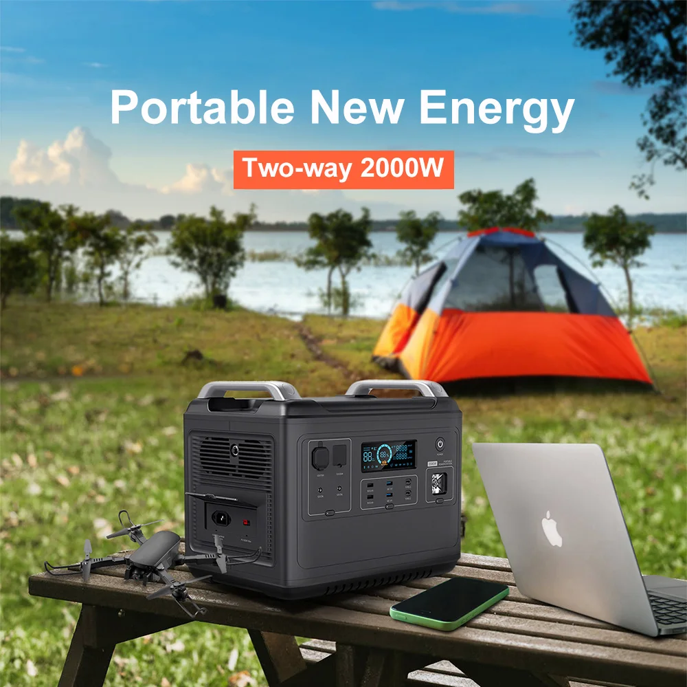 New Energy Generator Mppt Input Two-Way 2000W Quick Lifepo4 Portable ...