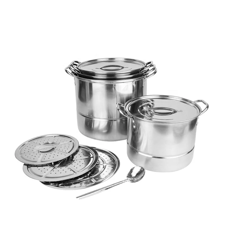 Steamer Stock Pot Set Stainless Steel Flavor Pot Kitchen Seasoning ...