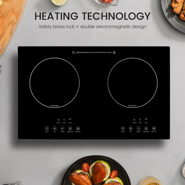 2 Burner Induction Cooker - 2200W Electric Cooking Power