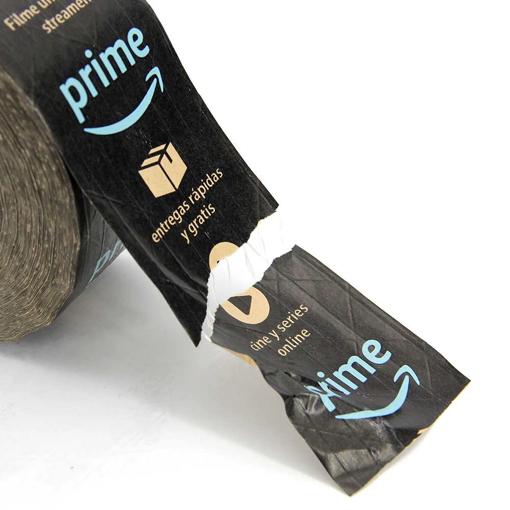 Prime Logo Brown Kraft Paper Packing Tape - Water Activated