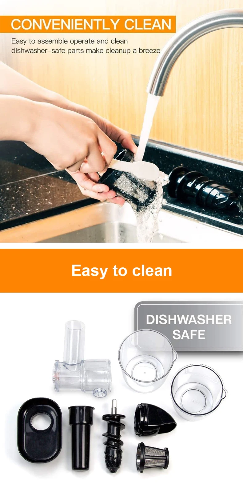 Horizontal Licuadora Portatil Lufvebut Masticating Jucer Maker Machine ...