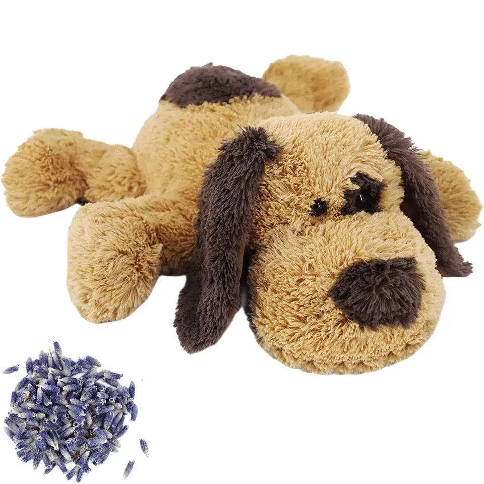 Microwavable Stuffed Animal Weighted Plush Lying Puppy Lavender Scented ...