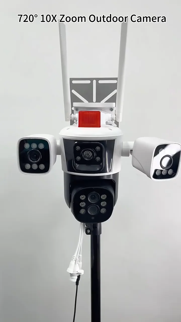 8k Wifi Outdoor 360 Ptz Camera Five Lens Four Screen 10x Optical Zoom ...