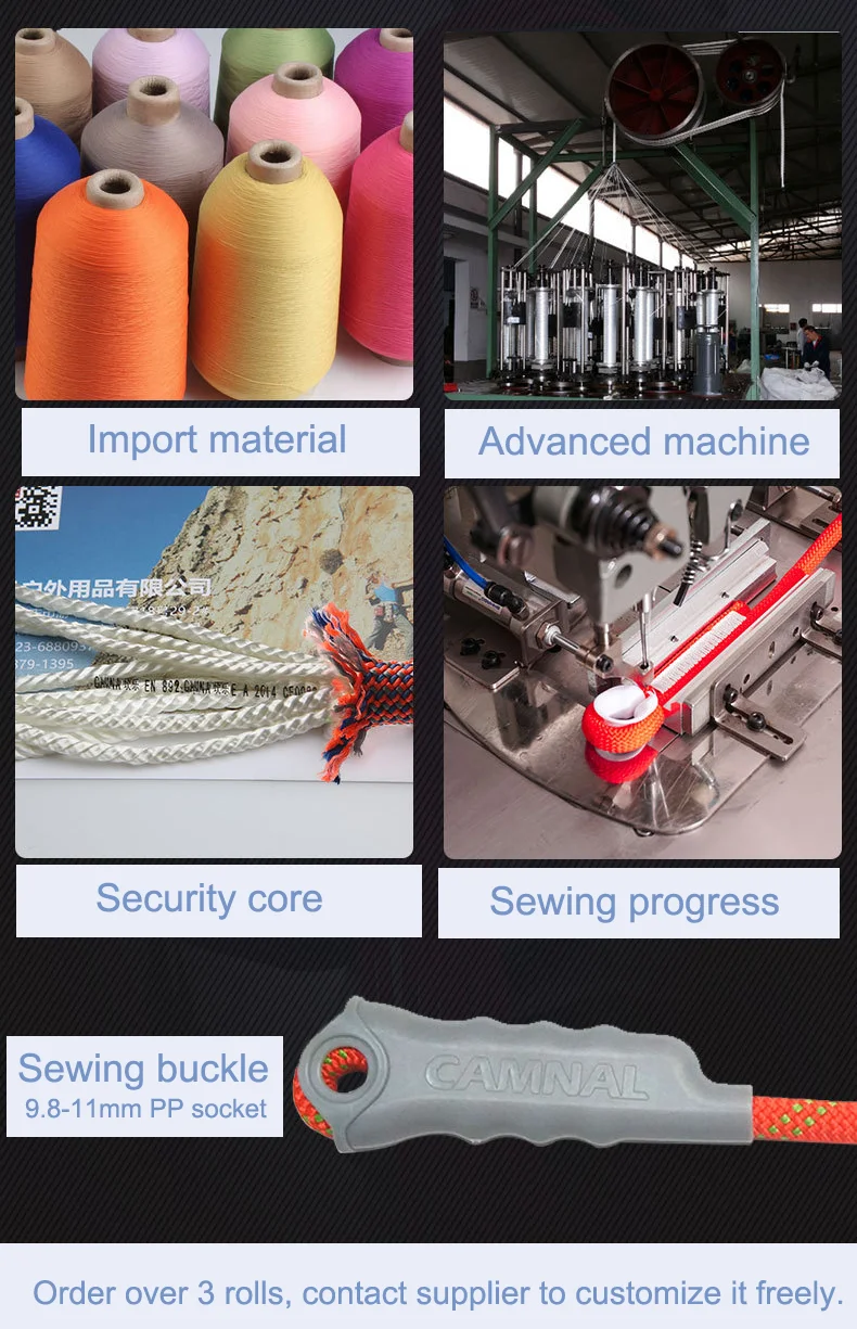 Colorful Durable Dynamic Rock Climbing Rope For Climbing - Buy Climbing ...