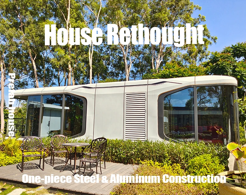 Modular Glass Tiny House Space Capsule Prefabricated Living Container ...