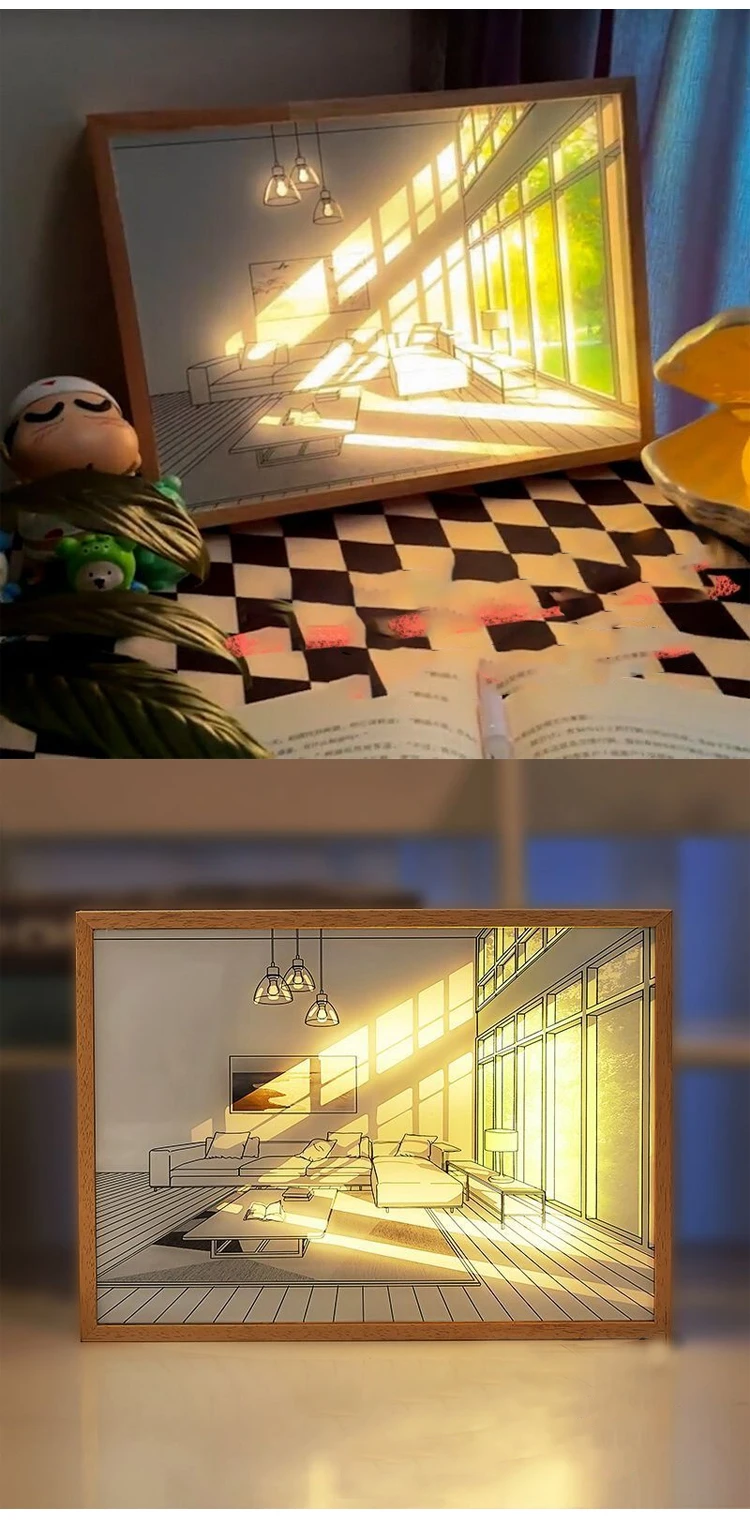 Light Painting LED Light Frame Lamp - Decorative Art